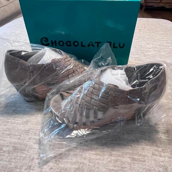 Chocolat Blu | Shoes | Nib Chocolate Blu Wedge Sandals | Poshmark